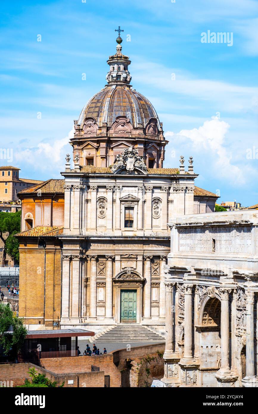 The elegant Santi Luca e Martina Church showcases its stunning ...