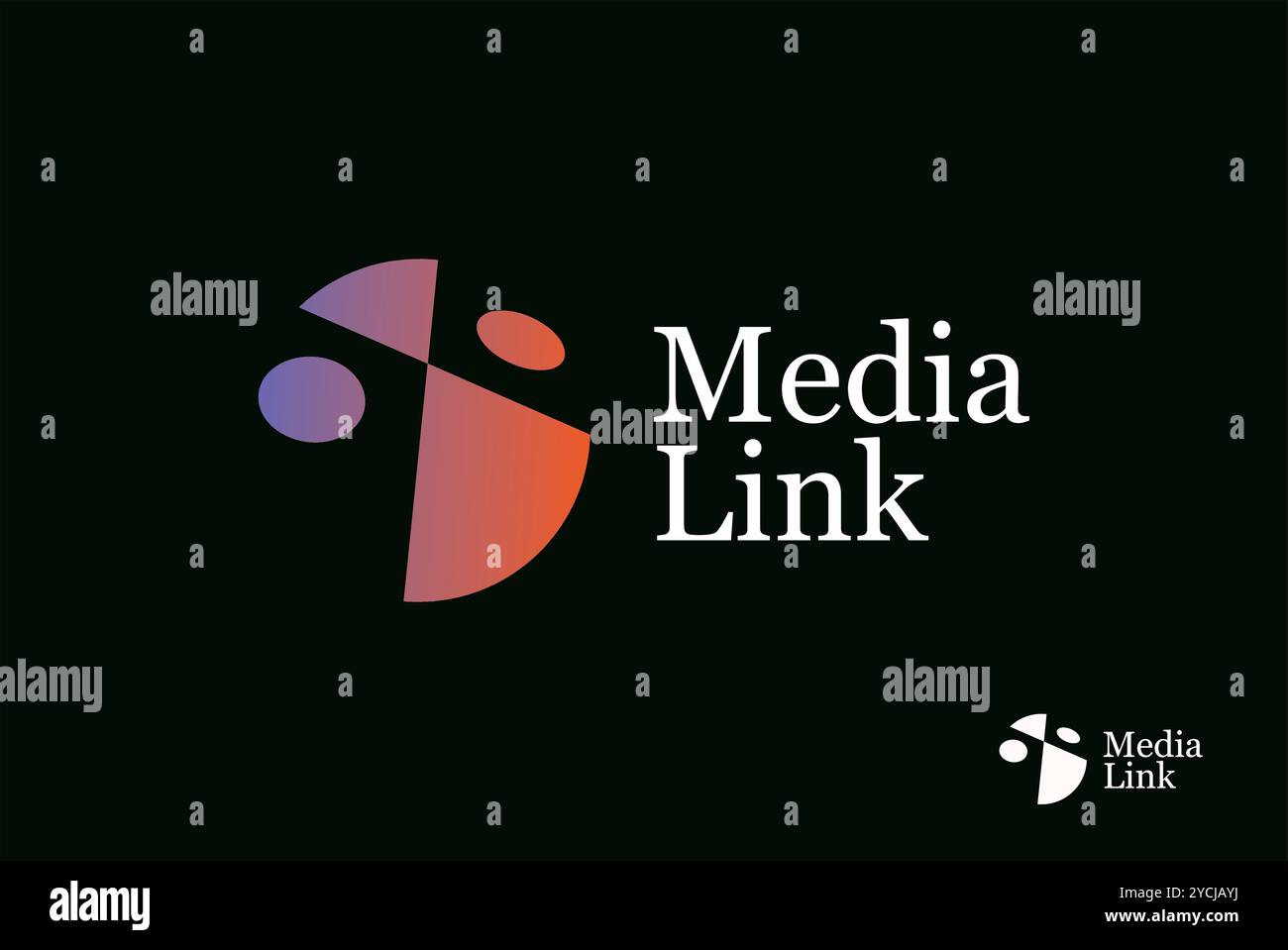 Media logo design vector editable Stock Vector Image & Art - Alamy