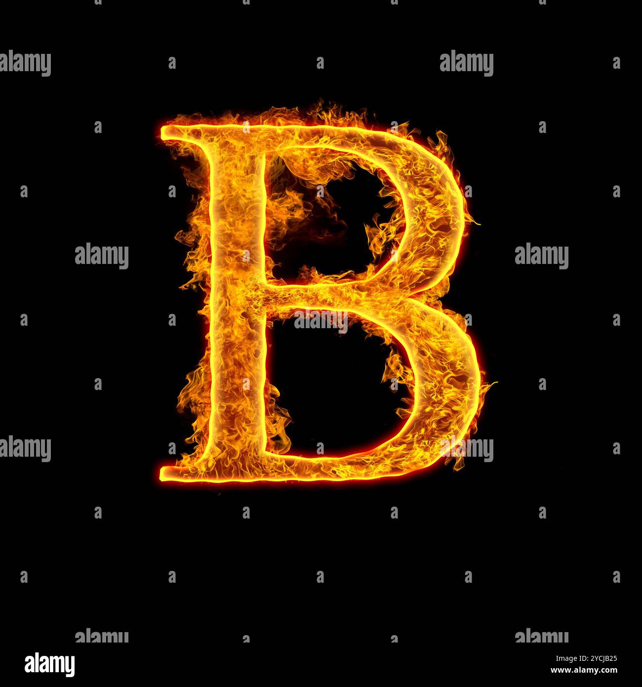 Fire alphabet letter B Stock Photo - Alamy