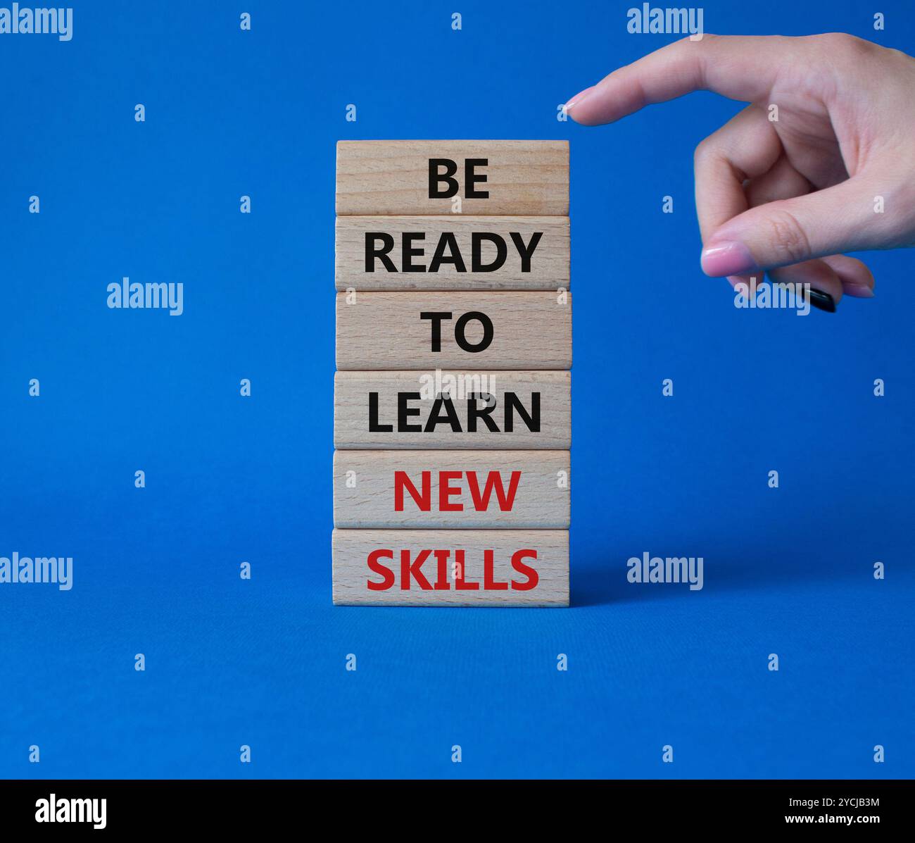 Learn new skills symbol. Concept words Be ready to Learn new skills on ...