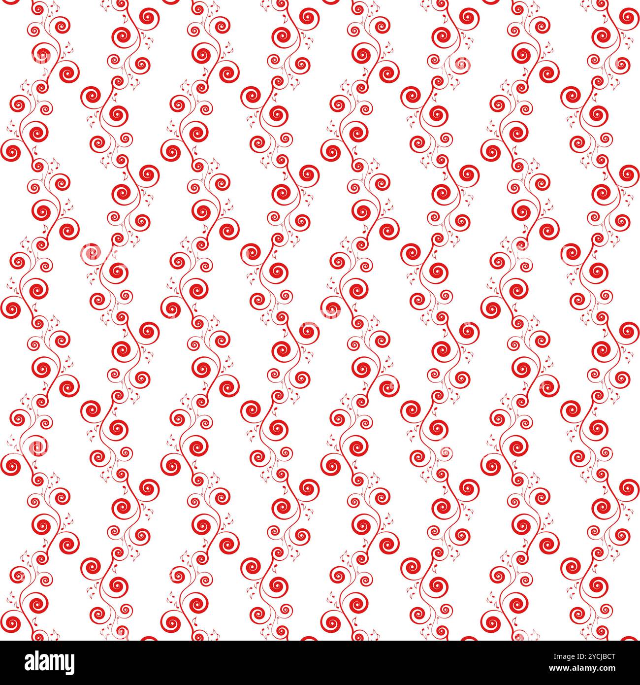 Seamless floral and music notes pattern Stock Photo - Alamy