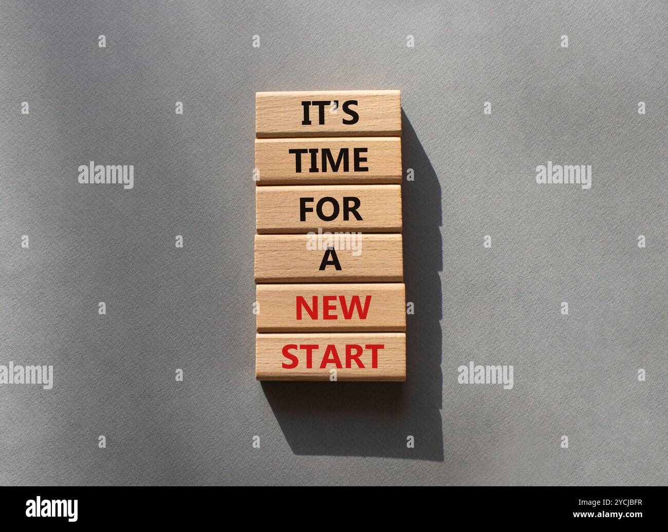 Time for a new start symbol. Wooden blocks with words Time for a new ...