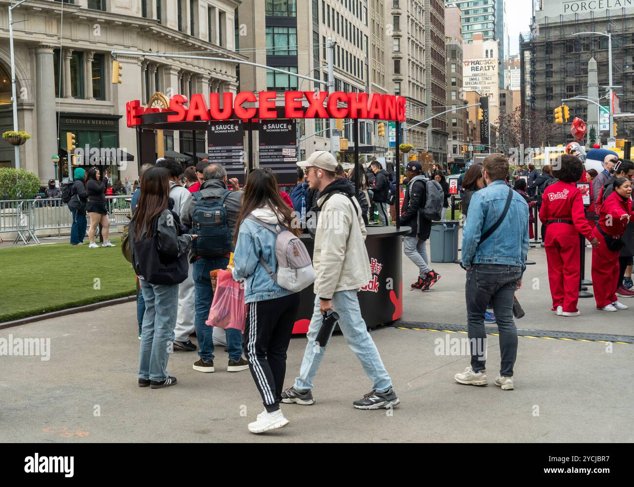 Brand activation for the Korean Samyang Buldak hot sauce in Flatiron ...