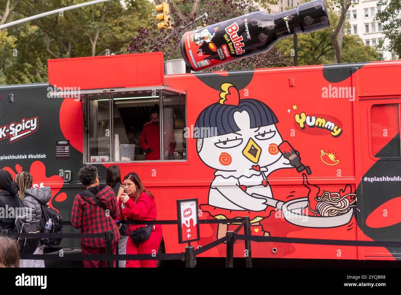 Brand activation for the Korean Samyang Buldak hot sauce in Flatiron ...
