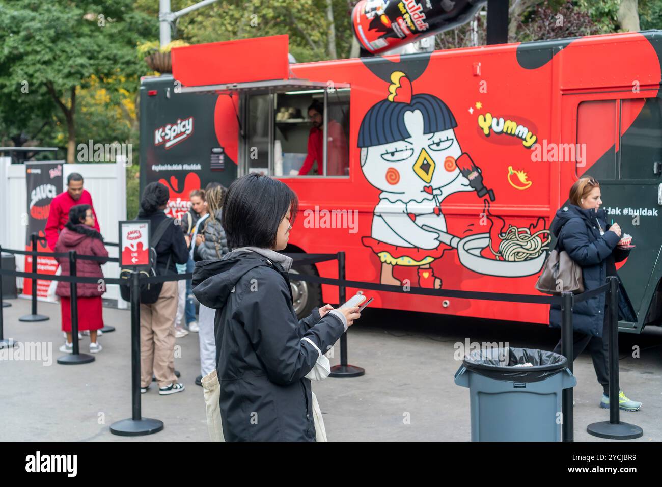 Brand activation for the Korean Samyang Buldak hot sauce in Flatiron ...