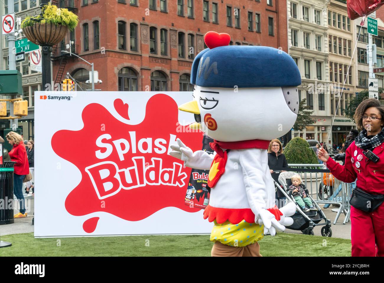 Brand activation for the Korean Samyang Buldak hot sauce in Flatiron ...