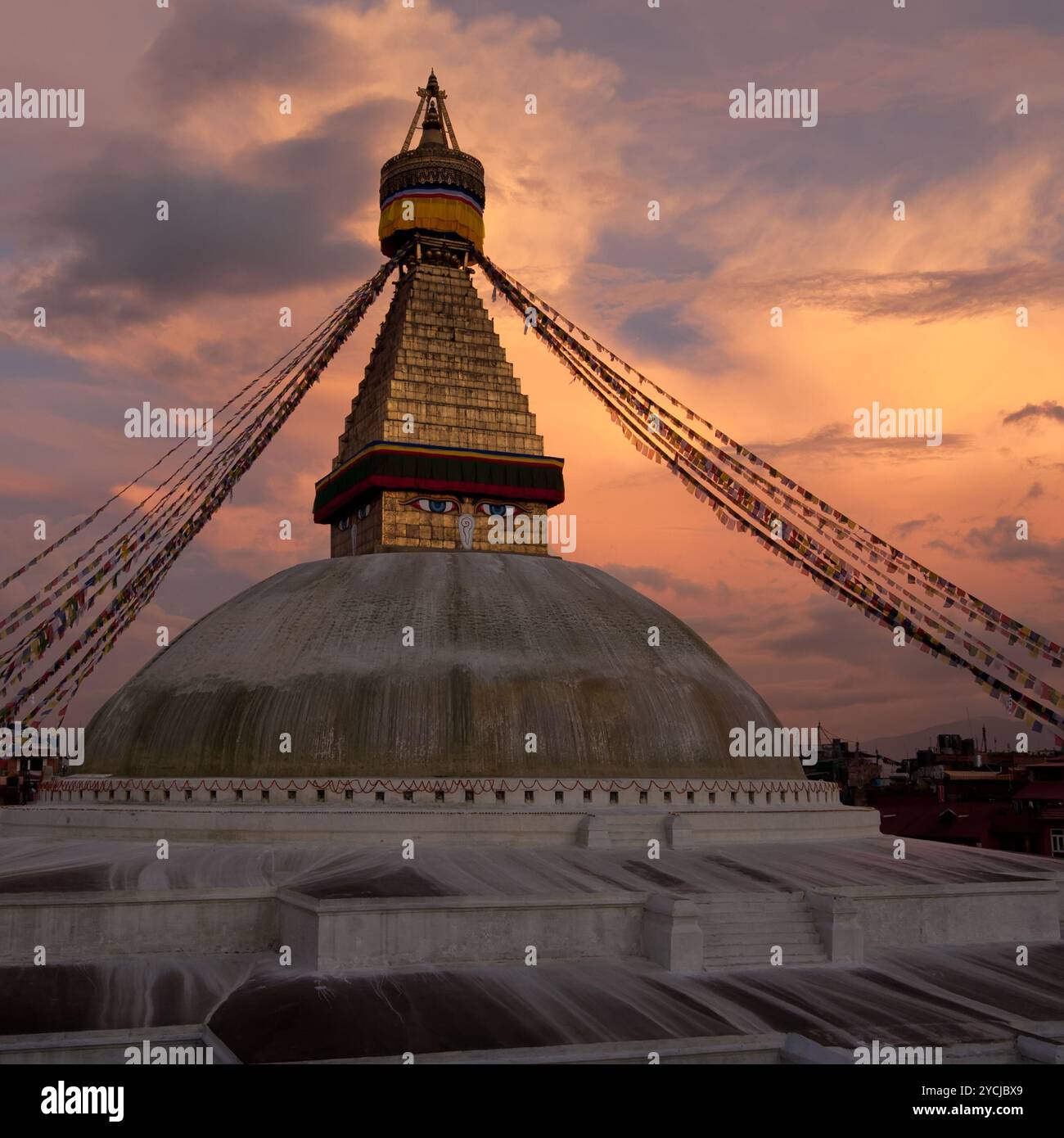 Buddhist Shrine Boudhanath Stupa. Nepal, Kathmandu Stock Photo - Alamy