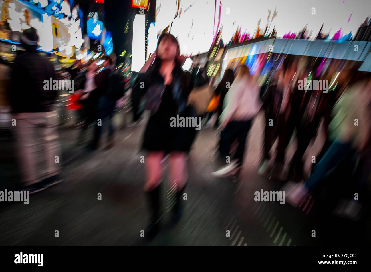 Hordes of tourists in Times Square in New York on Wednesday, October 16 ...