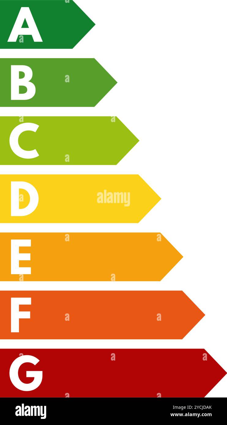 Energy Rating Graph with arrows Stock Vector Image & Art - Alamy