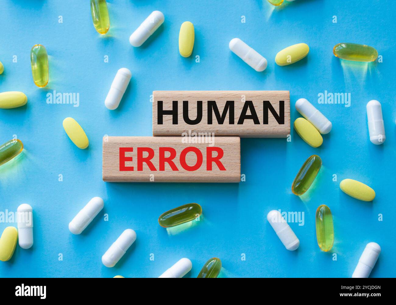 Human Error symbol. Concept word Human Error on wooden blocks ...