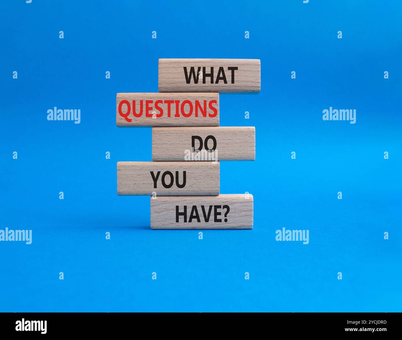 Questions symbol. Wooden blocks with words What Questions do you have ...