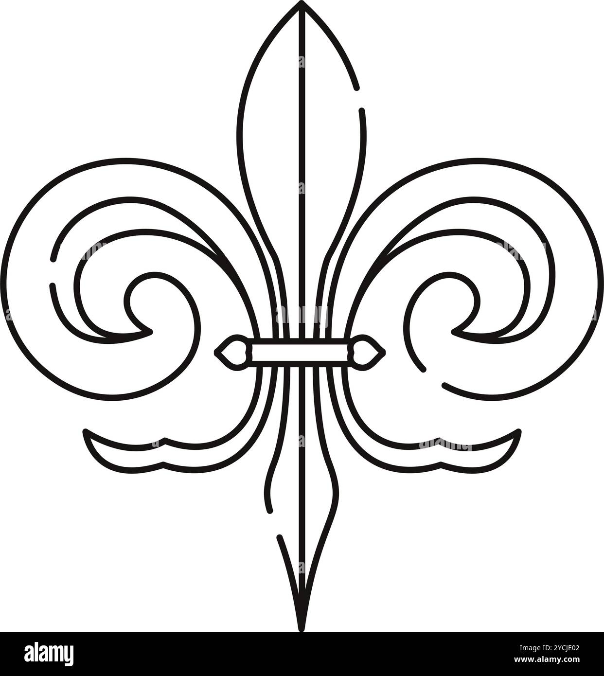 Fleur de lys coat of arms symbol icon Vector Stock Vector Image & Art ...