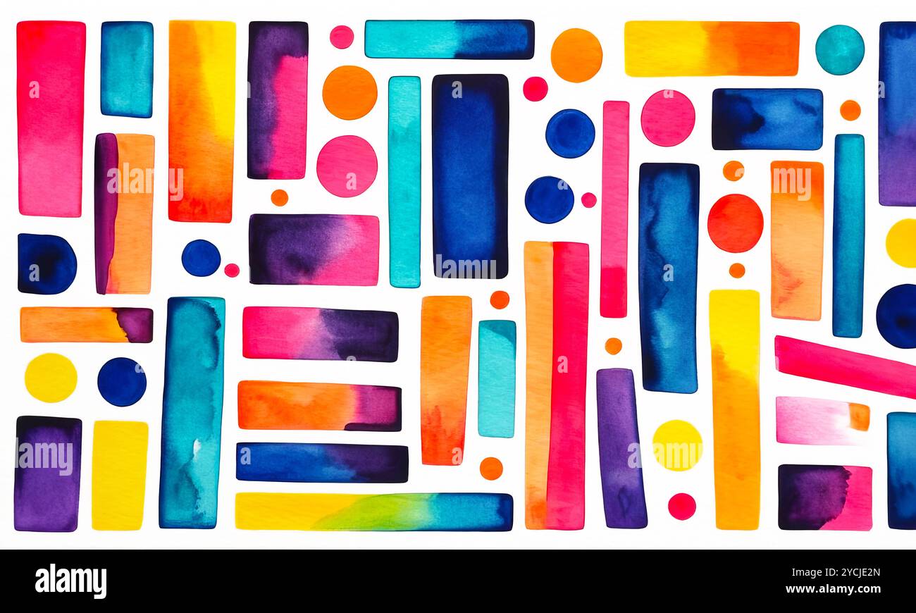 Background with bright colorful shapes, abstract multicolor pattern for ...