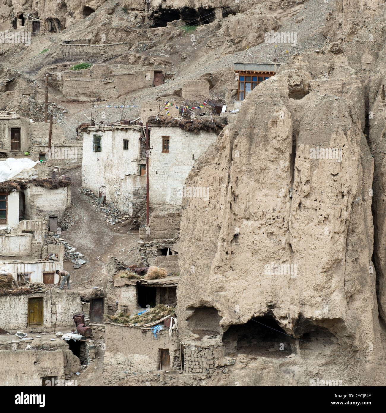 Small Tibetan village hidden in Himalaya mountains near Lamayuru ...