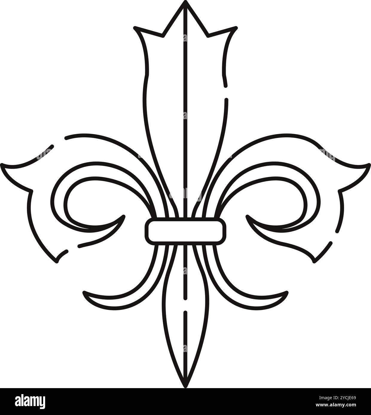 Fleur de lys coat of arms symbol icon Vector Stock Vector Image & Art ...