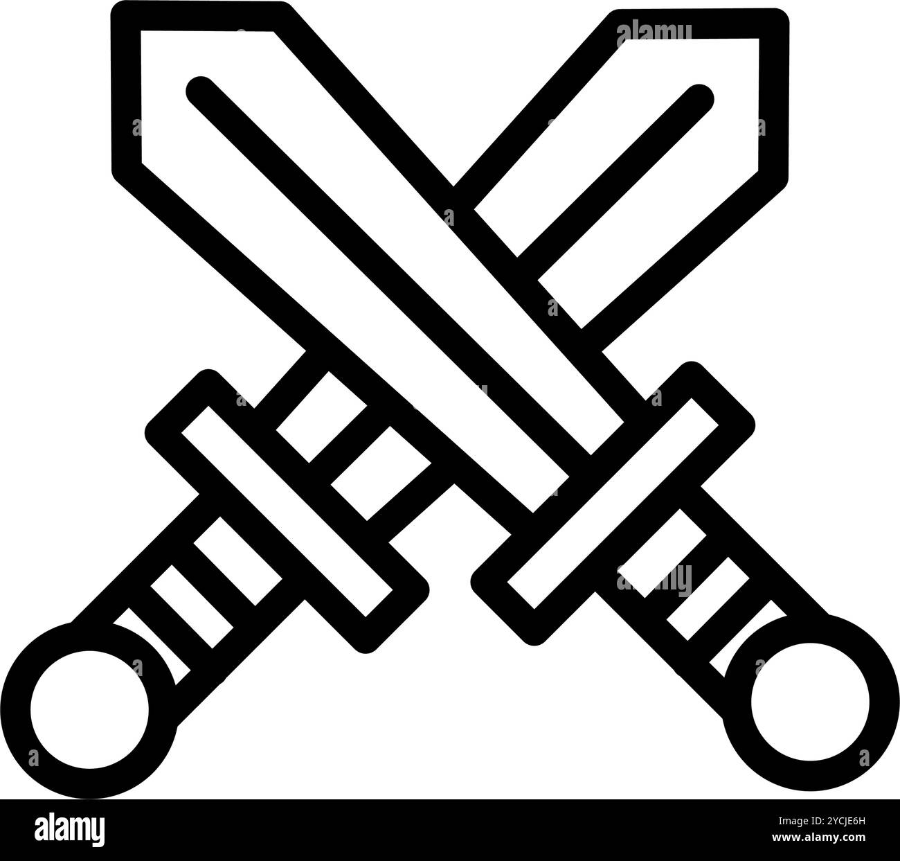 two crossed swords - vector icon Stock Vector Image & Art - Alamy