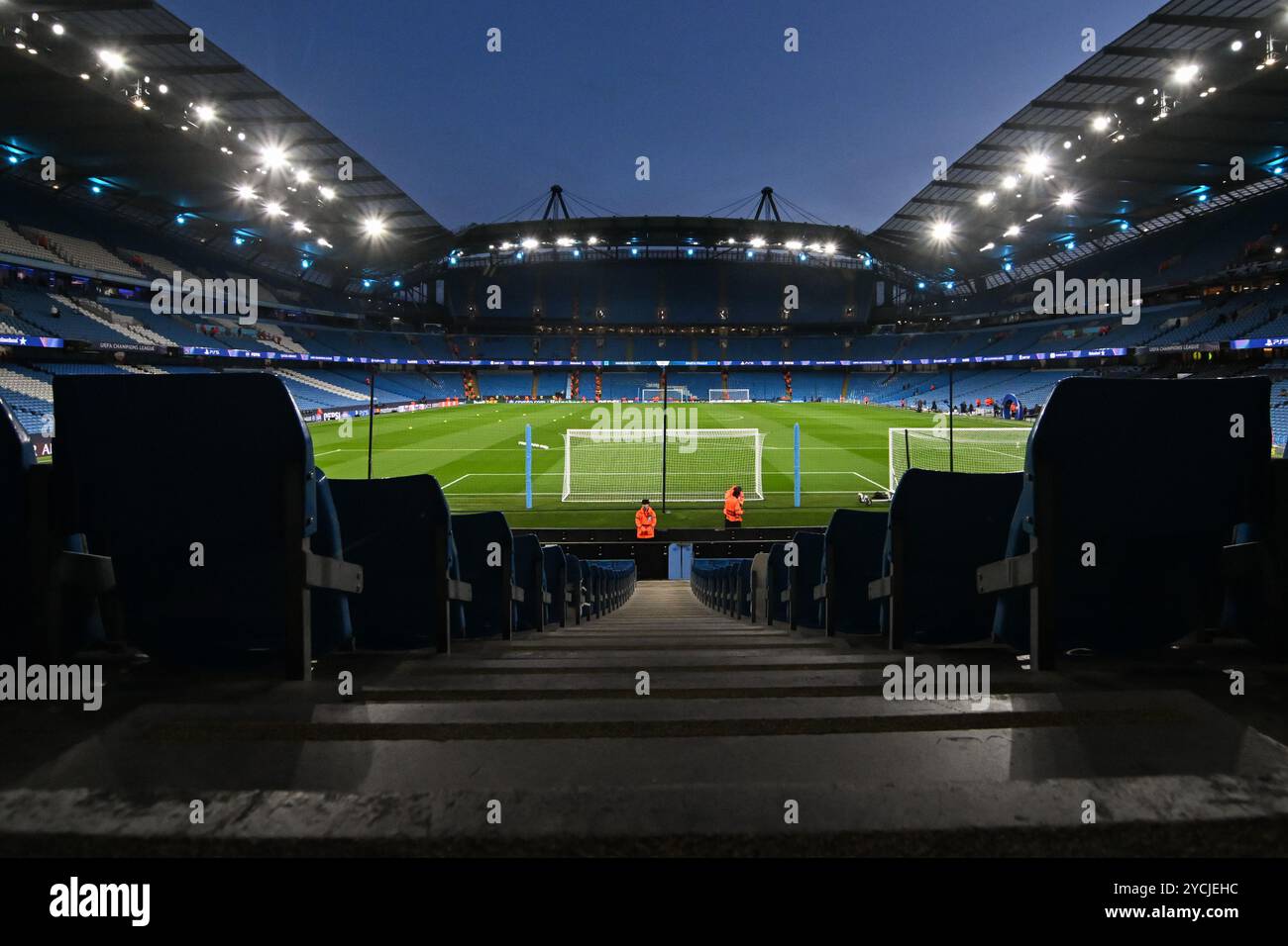 A general view of during of the Etihad Stadium ahead of the UEFA ...