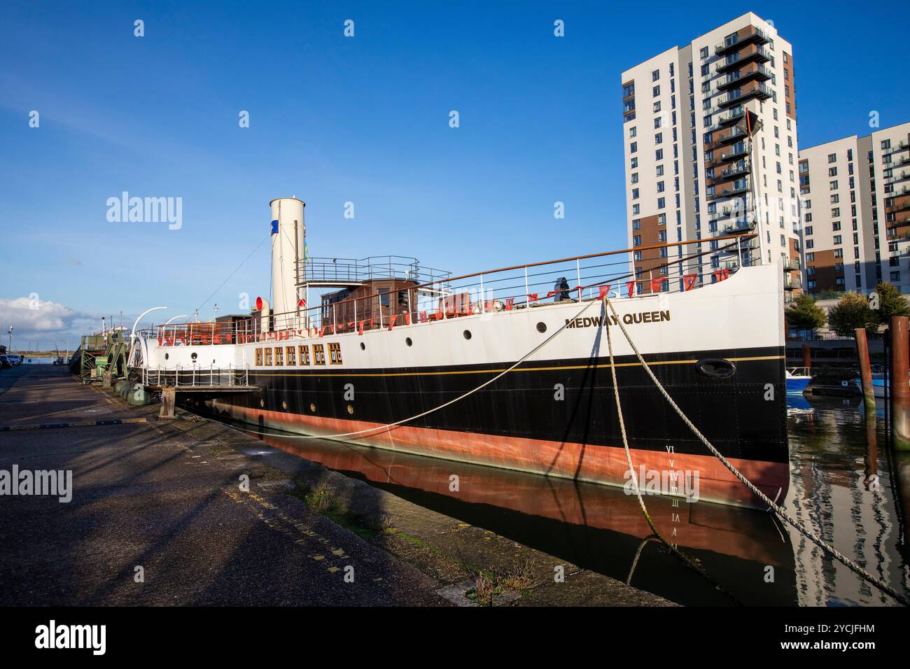 The PS Medway Queen is a paddle driven steamship, the only mobile ...