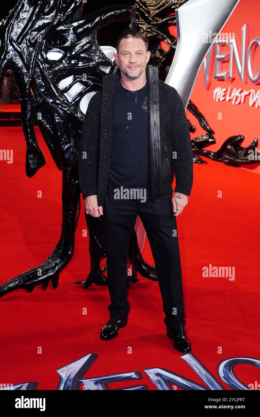 Tom Hardy attending the Venom: The Last Dance UK premiere at the BFI ...