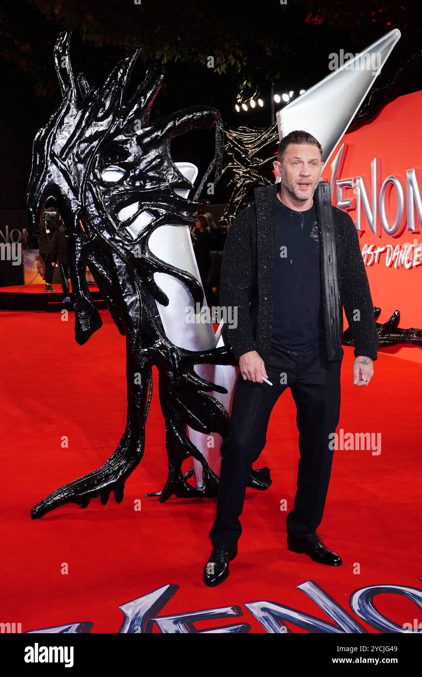 Tom Hardy attending the Venom: The Last Dance UK premiere at the BFI ...