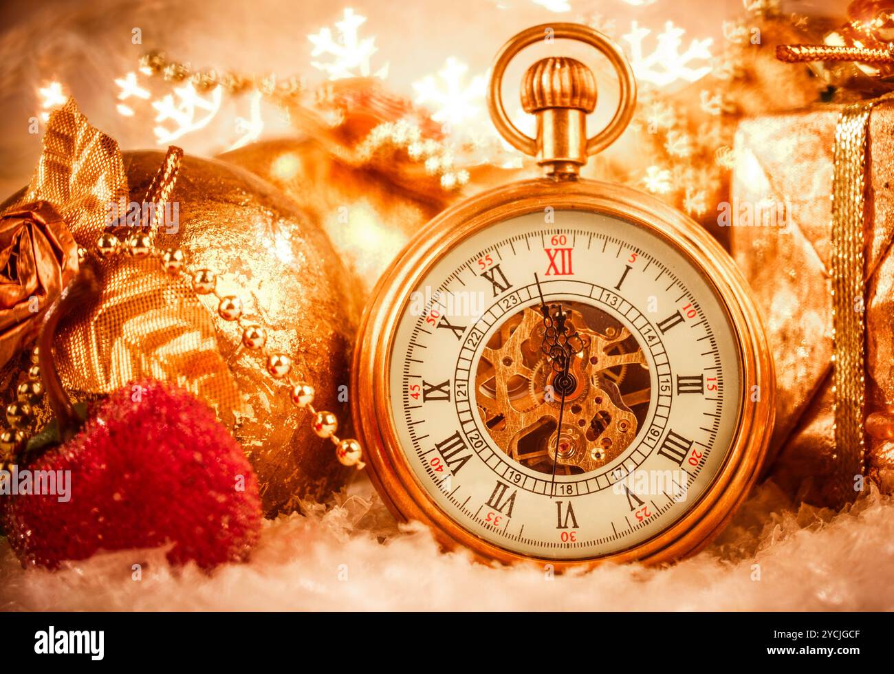 Christmas pocket watch Stock Photo - Alamy