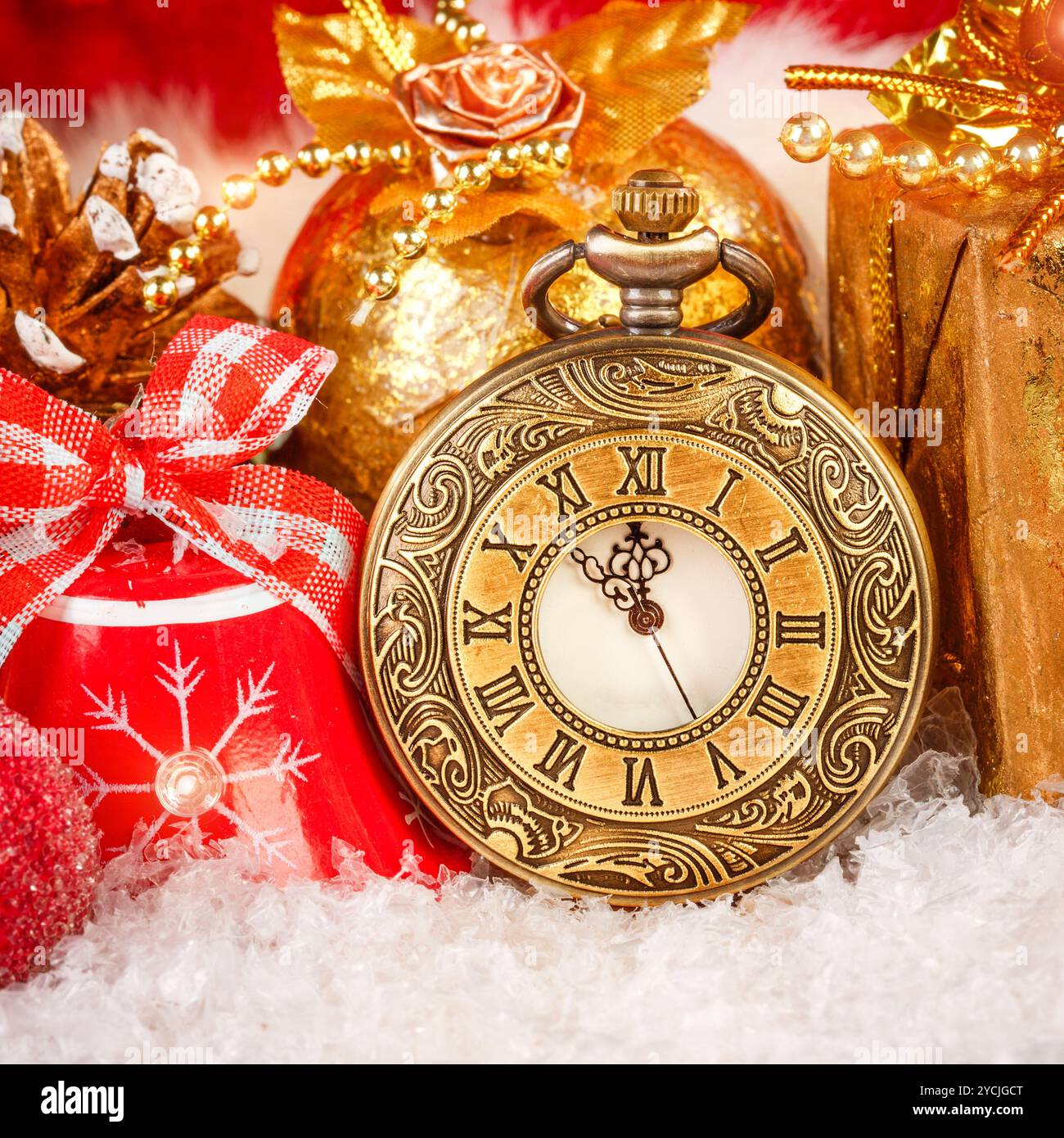 Christmas pocket watch Stock Photo - Alamy