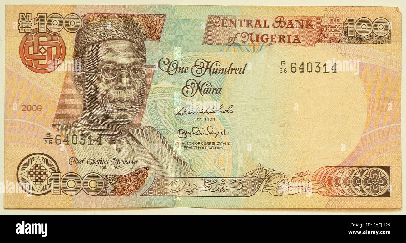 The naira is the currency of Nigeria. 100 Naira Stock Photo - Alamy