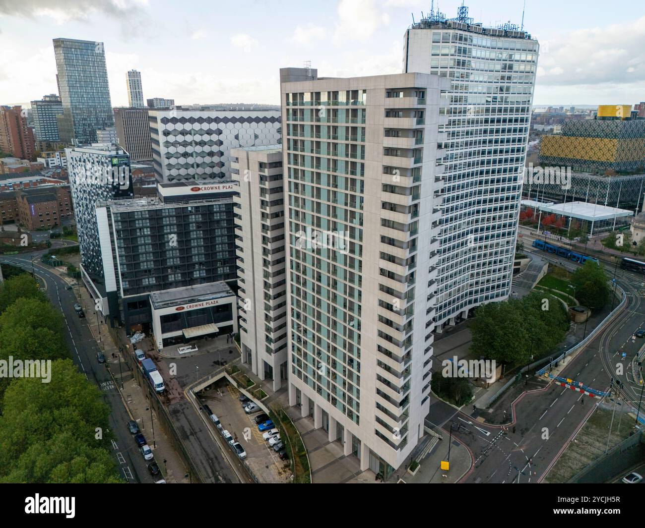 Aerial panorama over downtown street hi-res stock photography and ...