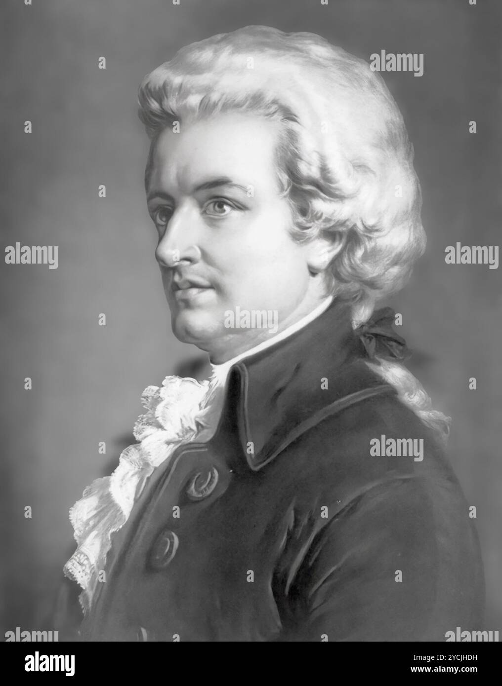 Wolfgang Amadeus Mozart (1756-1791) portrait by Eugene A. Perry, 1913 ...