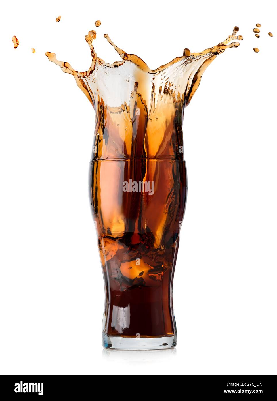 Soda cola in glass Cut Out Stock Images & Pictures - Alamy
