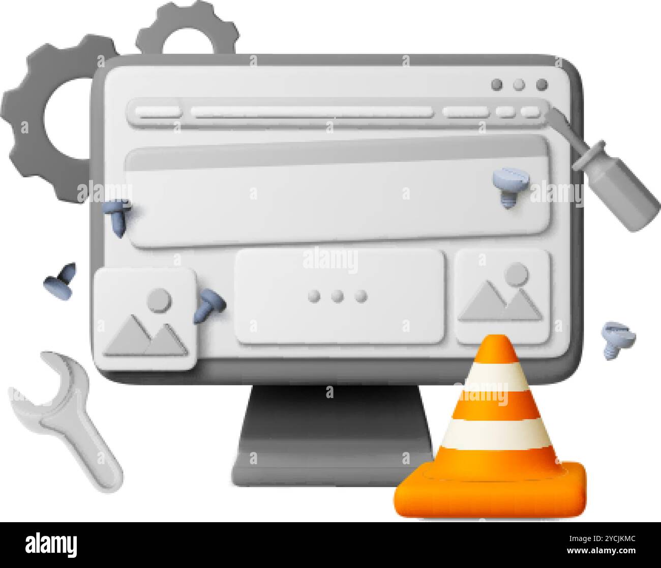 Render computer error on screen Stock Vector Images - Alamy