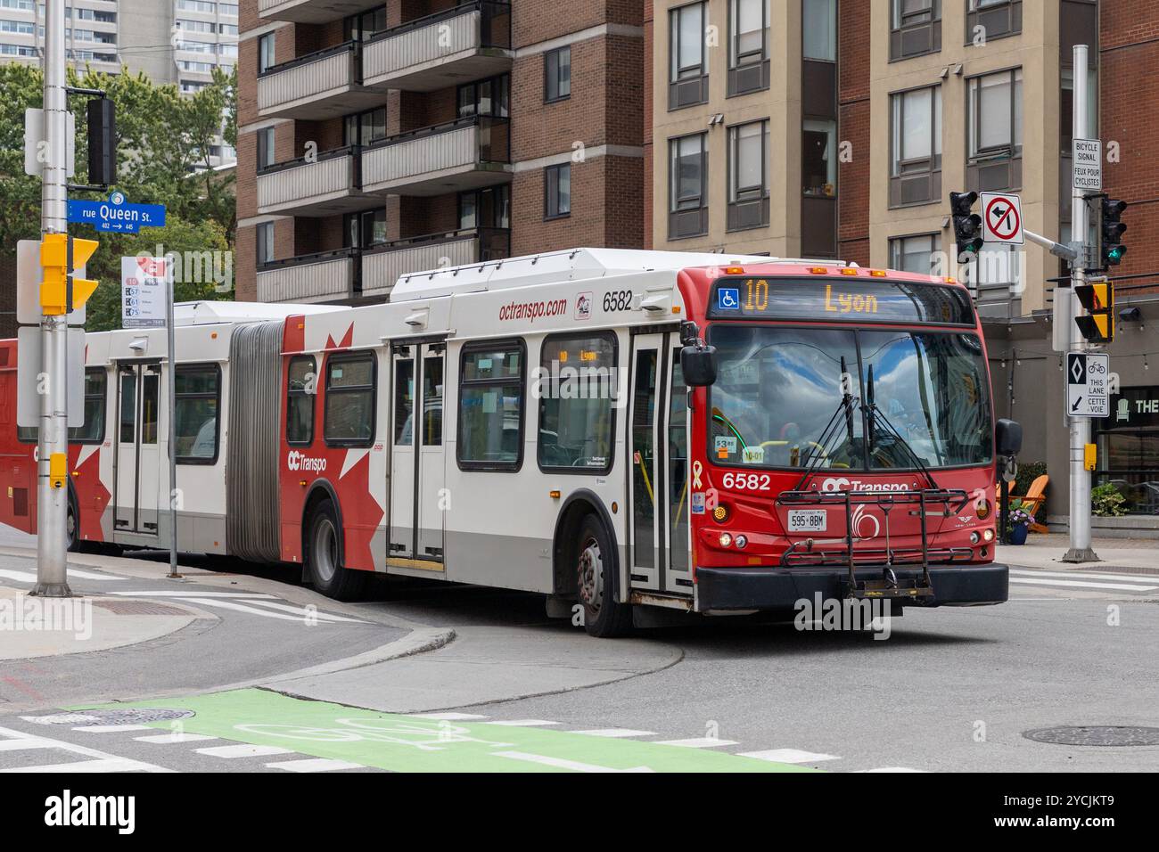 Ottawa, Canada - October 1, 2024: OC Transpo public bus on the road in ...