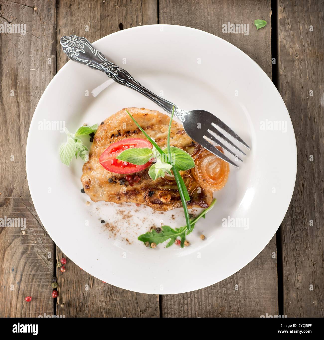 Meat fried on grill hi-res stock photography and images - Alamy