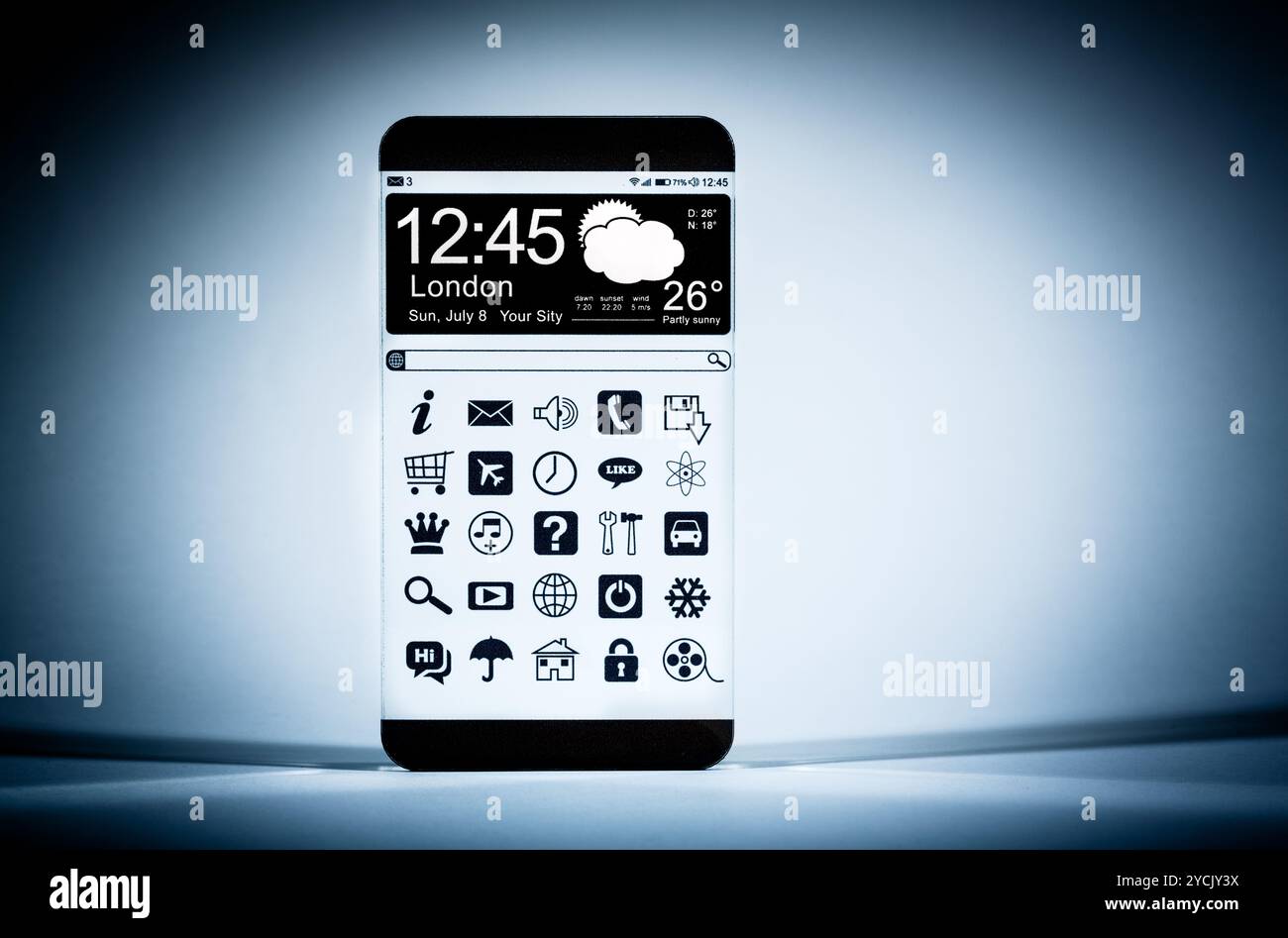 Smartphone with a transparent display Stock Photo - Alamy