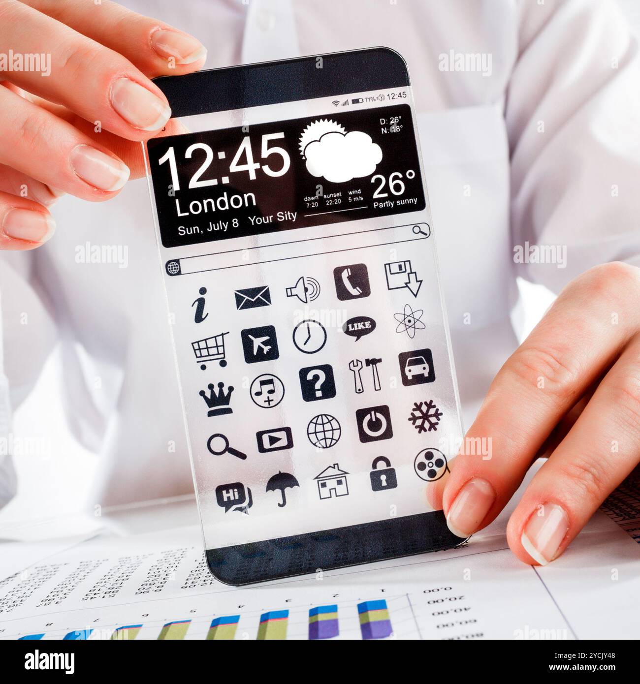 Office tablet screen hands hi-res stock photography and images - Alamy