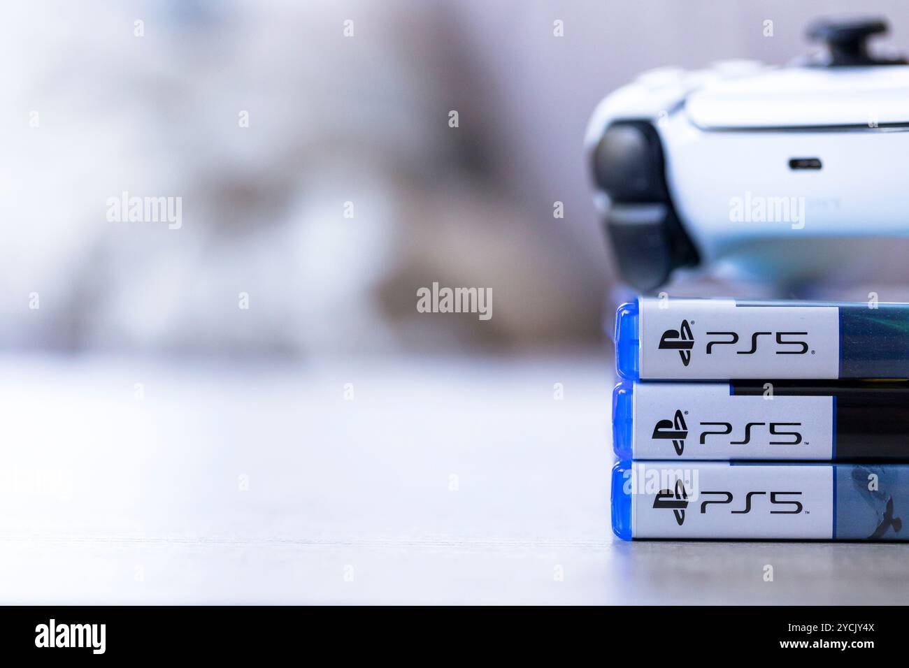 Brecht, Belgium - 3 october 2024: a portrait of a Playstation 5 ...