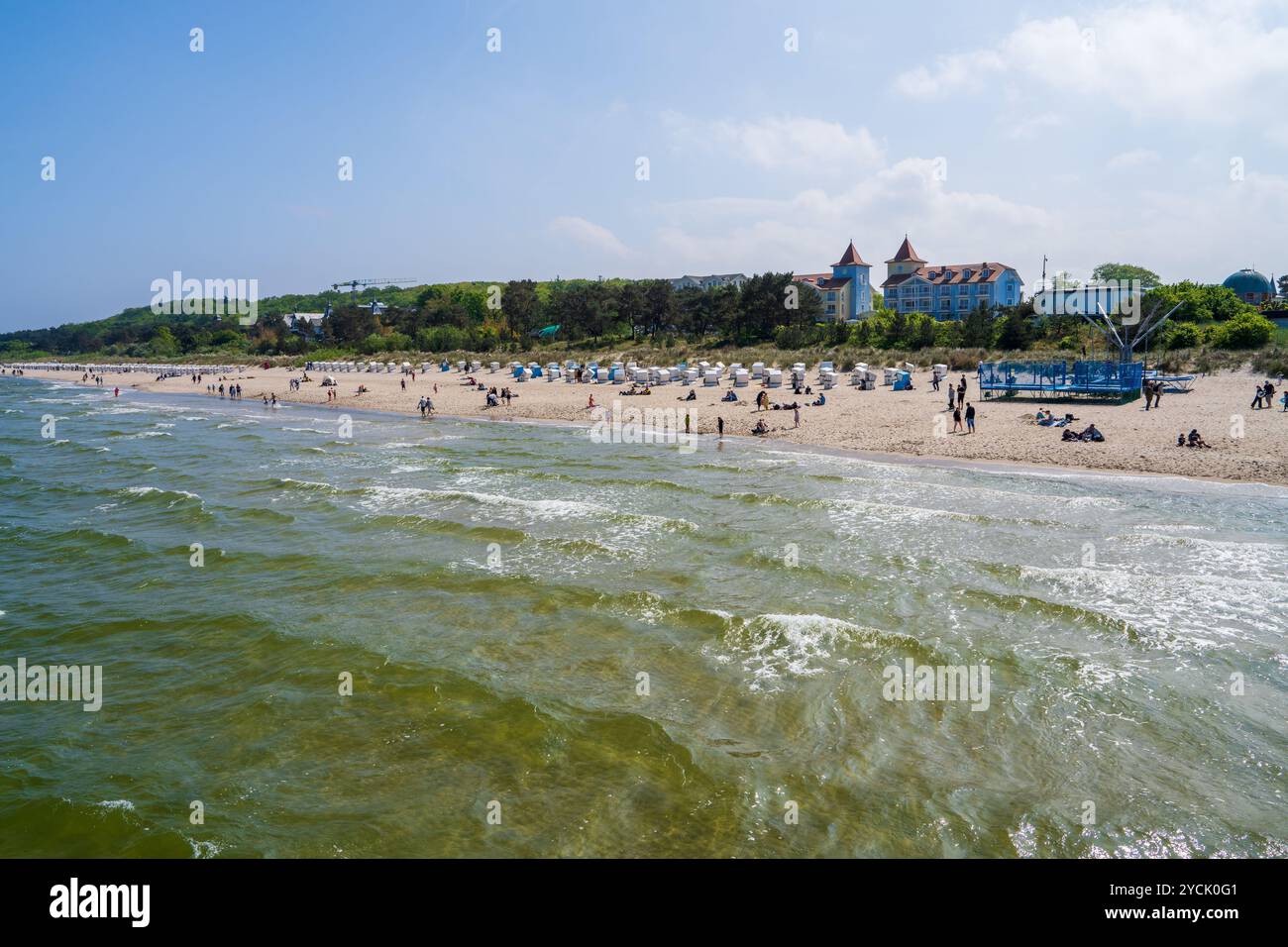 10.05.2024 Zinnowitz. Usedom. Germany. View of Zinnowitz beach on ...