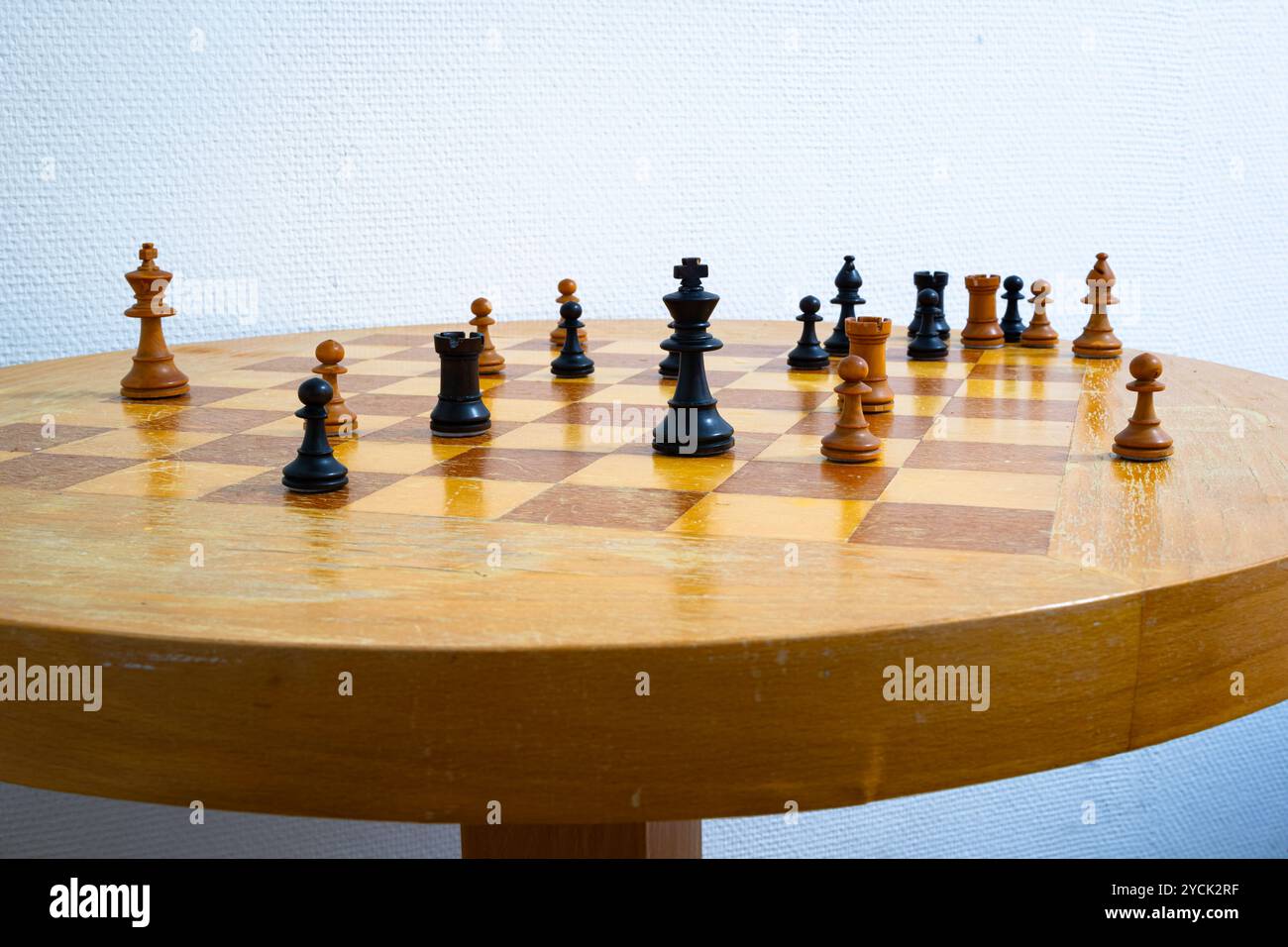 Wooden chess table hi-res stock photography and images - Alamy