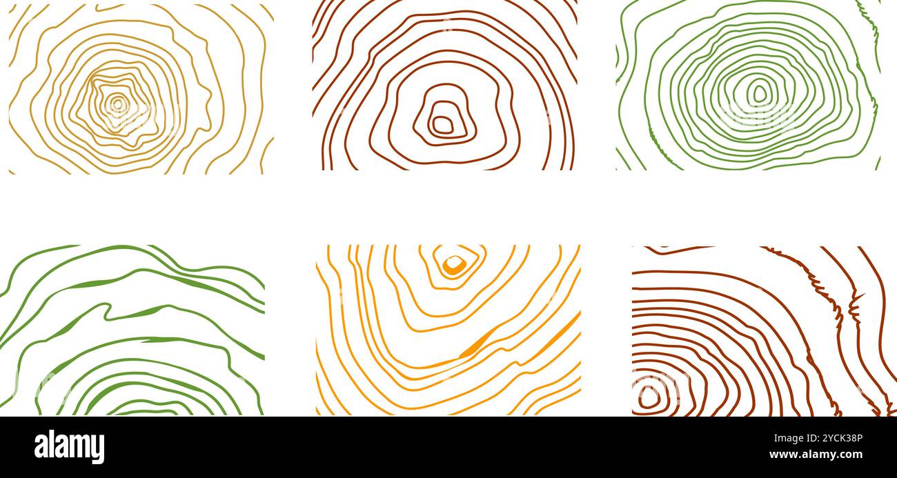 Tree cut pattern.Vector topographic map concept Stock Vector Image ...