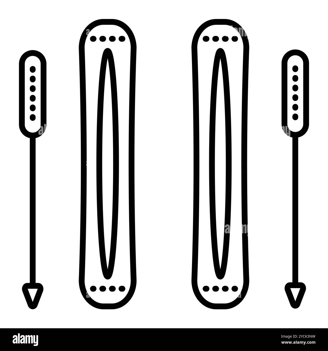 Skis Clipart Black And White