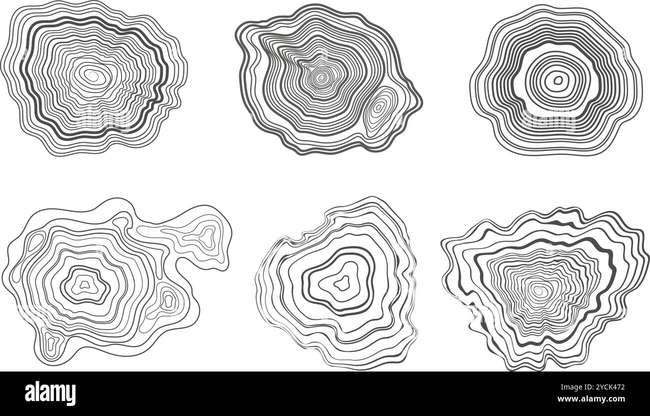 Tree cut pattern.Vector topographic map concept Stock Vector Image ...