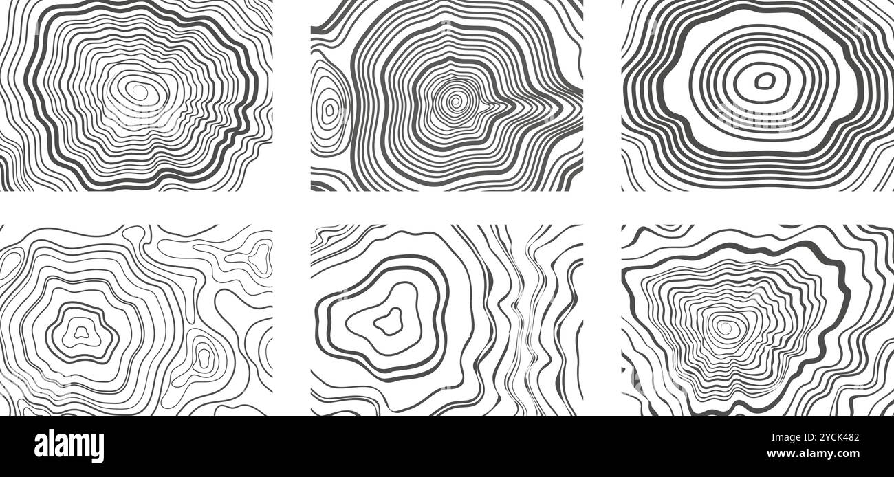 Tree cut pattern.Vector topographic map concept Stock Vector Image ...