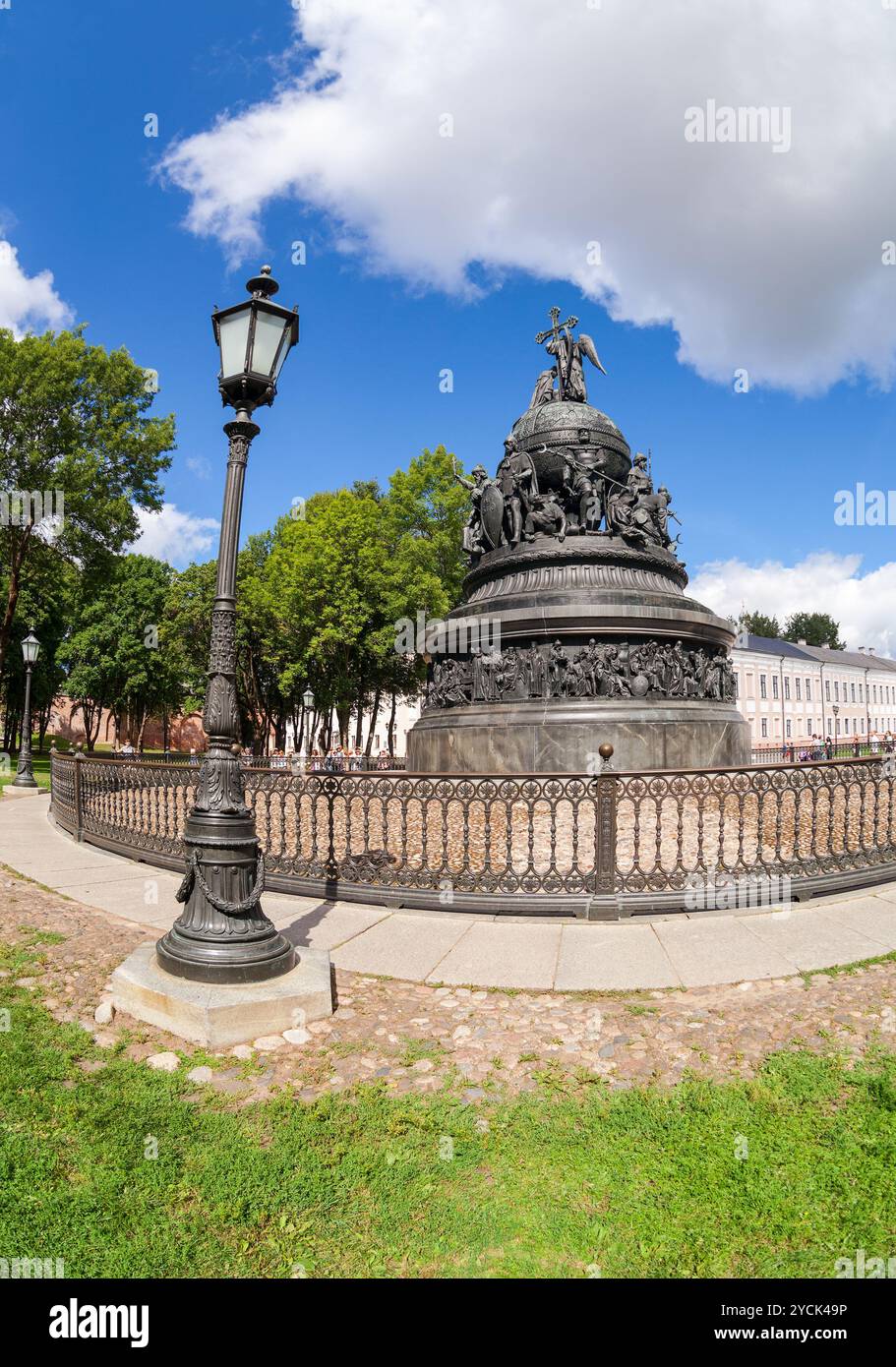 NOVGOROD - AUGUST 10: Monument to the 1000th anniversary of Russia on ...