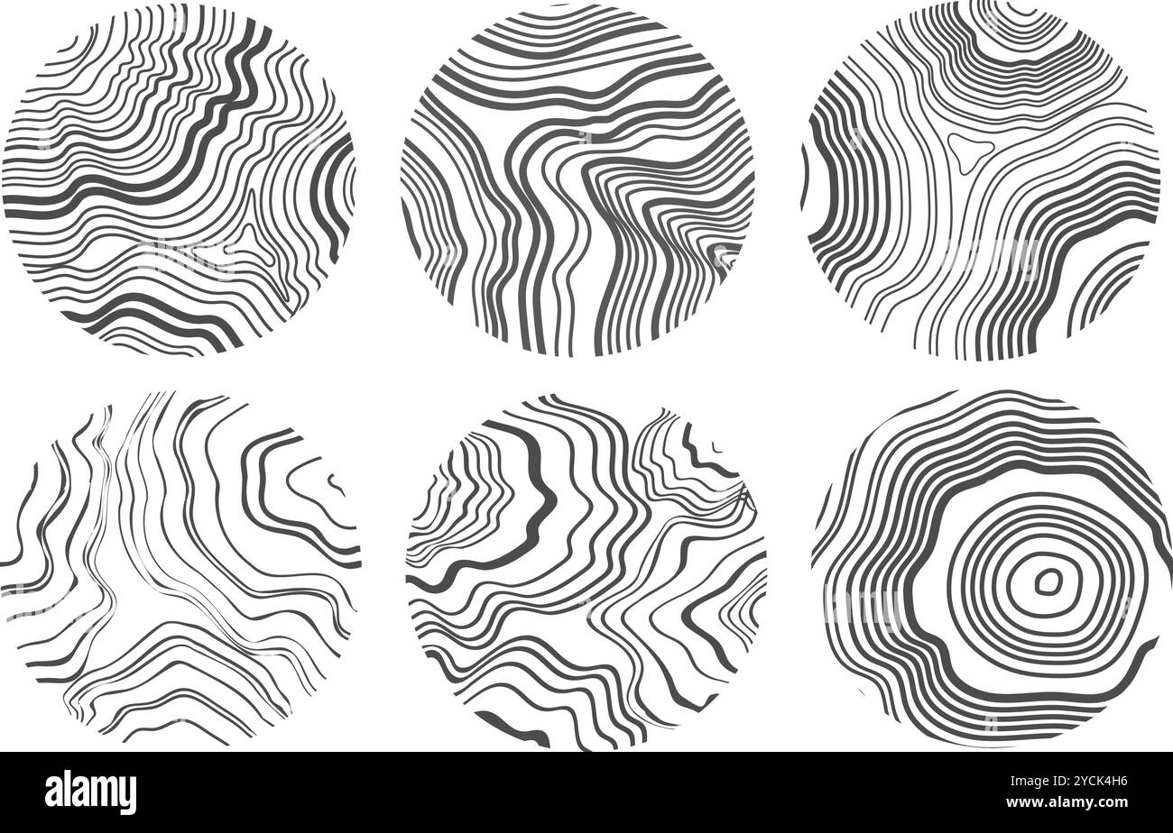 Tree cut pattern.Vector topographic map concept Stock Vector Image ...