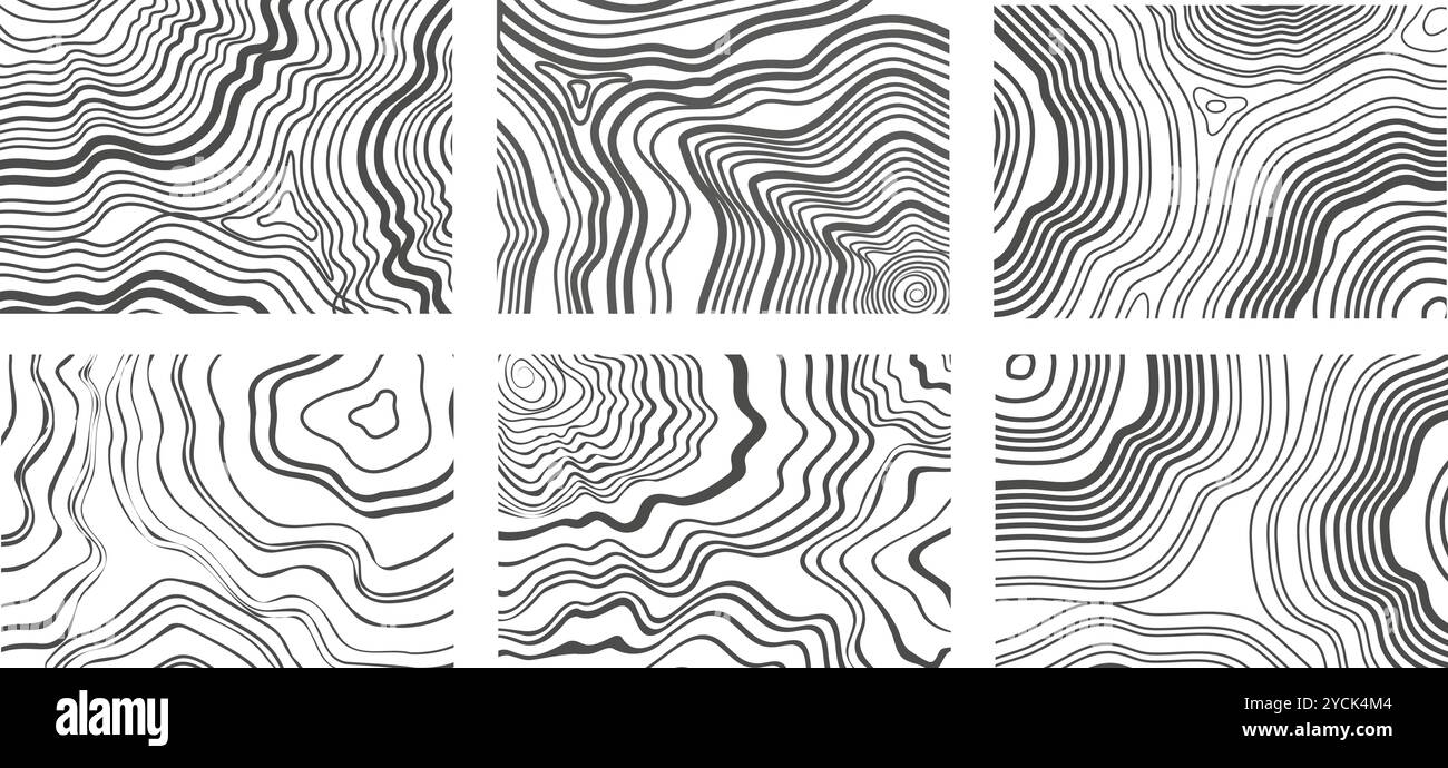 Tree cut pattern.Vector topographic map concept Stock Vector Image ...