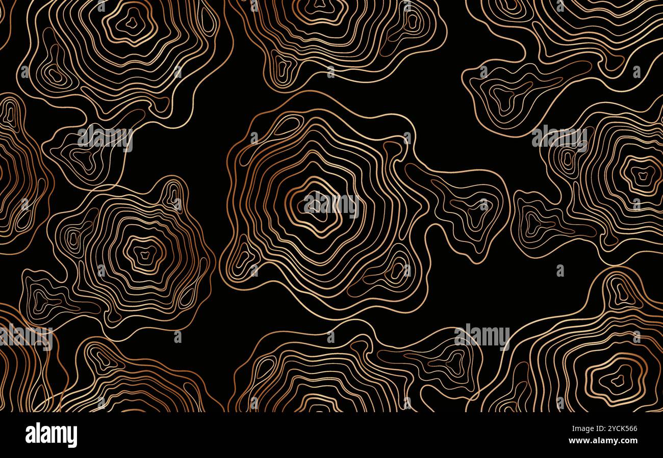 Tree cut pattern.Vector topographic map concept Stock Vector Image ...