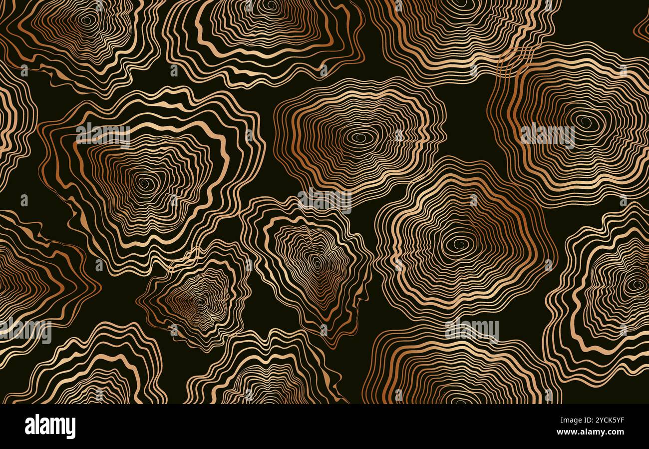 Tree cut pattern.Vector topographic map concept Stock Vector Image ...