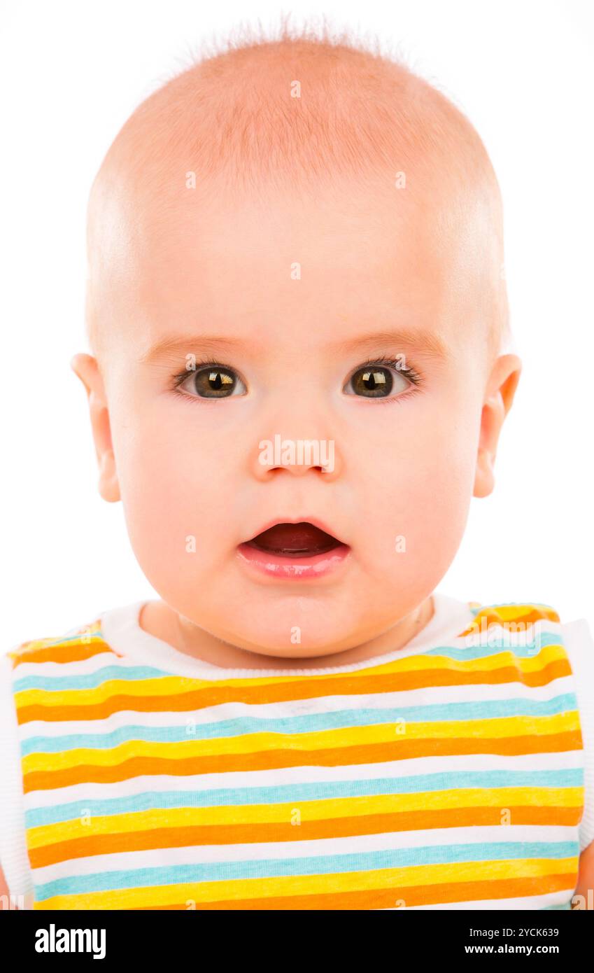 Happy Little Baby isolated on white background Stock Photo - Alamy