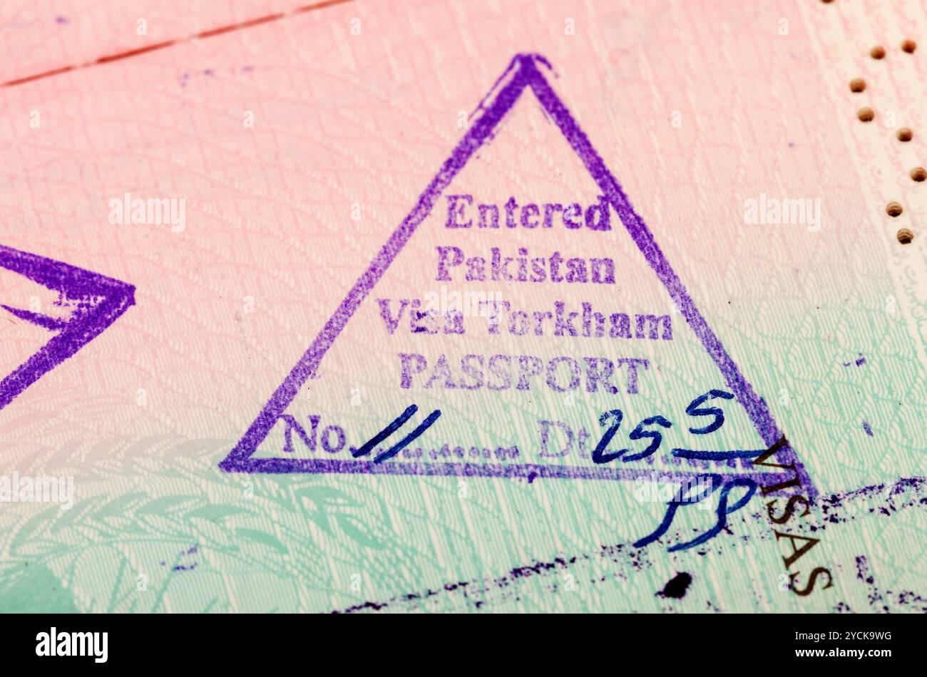Entry visa stamp in the afghanistan passport Stock Photo - Alamy