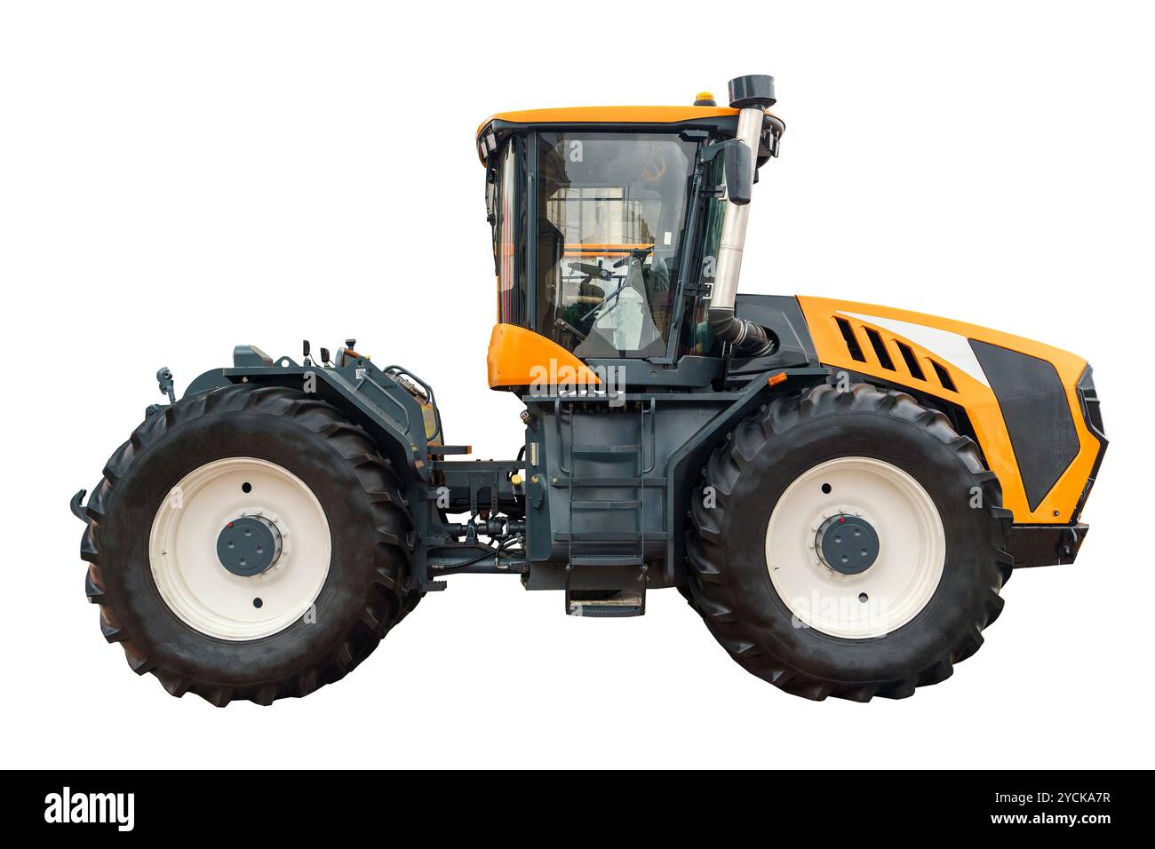 Tractor isolated white background. Farm agricultural tractor. High ...